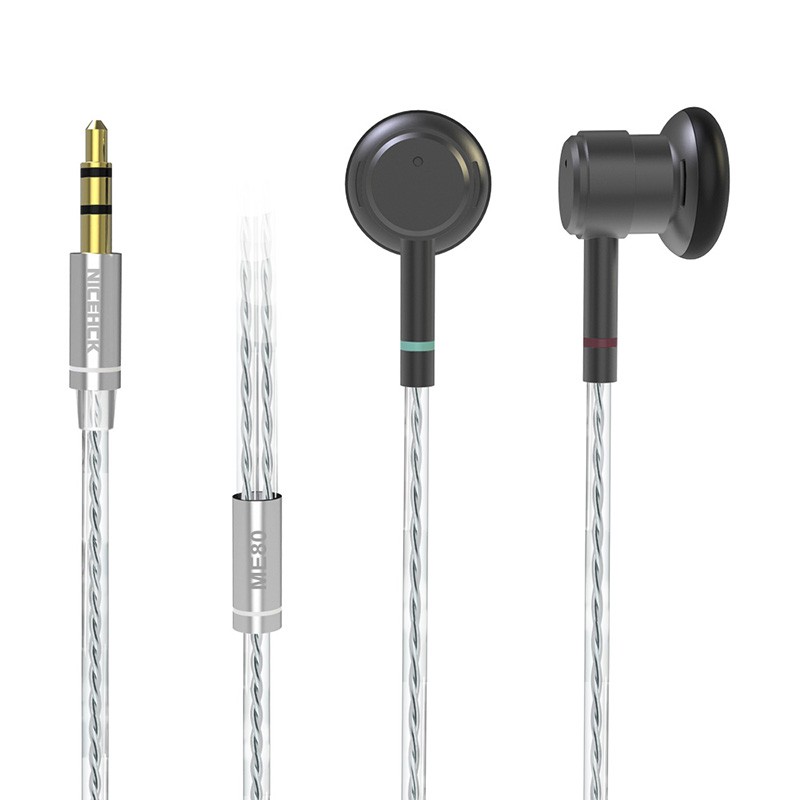 NICEHCK ME80 3.5mm Earbud 15.4mm Dynamic Driver HIFI Metal Bass Earbud ...