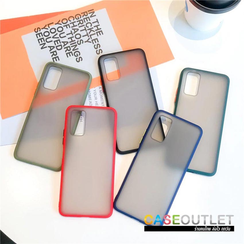 เคส Samsung Galaxy S10 lite s10lite S10 plus S10+ ปี 2020 TPU ใสขุ่น ปุ่มสี ไม่เป็นรอยนิ้วมือ ...