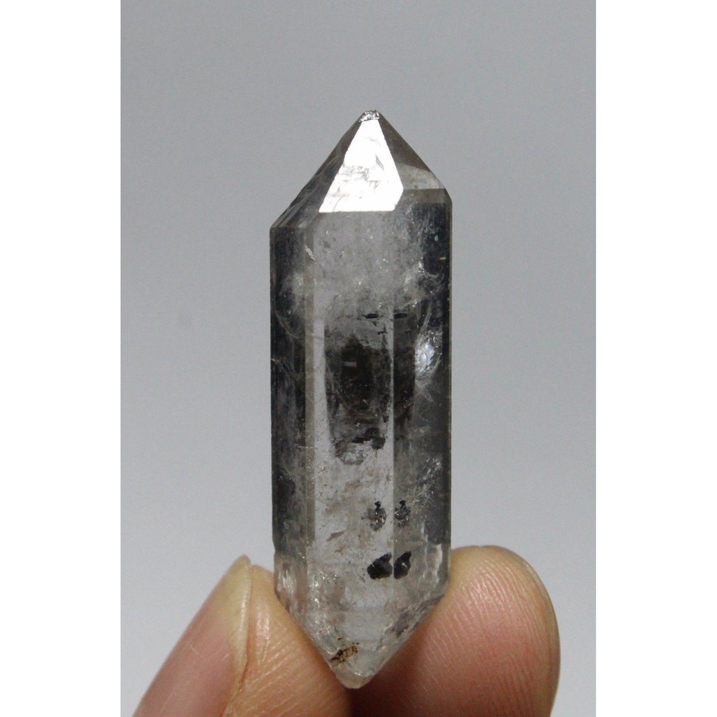 Tibetan BLACK Phantom QUARTZ Crystal Double Terminating | Shopee Thailand