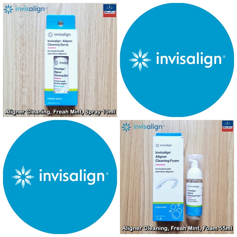 Invisalign® Aligner Cleaning, Freah Mint, Foam 55ml / Spray 10ml โฟม ...
