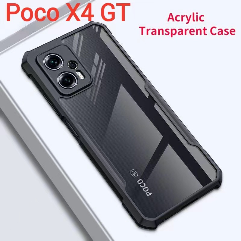 Poco X4 GT(พร้อมส่งในไทย)เคสกันกระแทกขอบสีหลังใสXiaomi Poco F4 5G/Redmi K40S/Poco F4 GT/Redmi ...