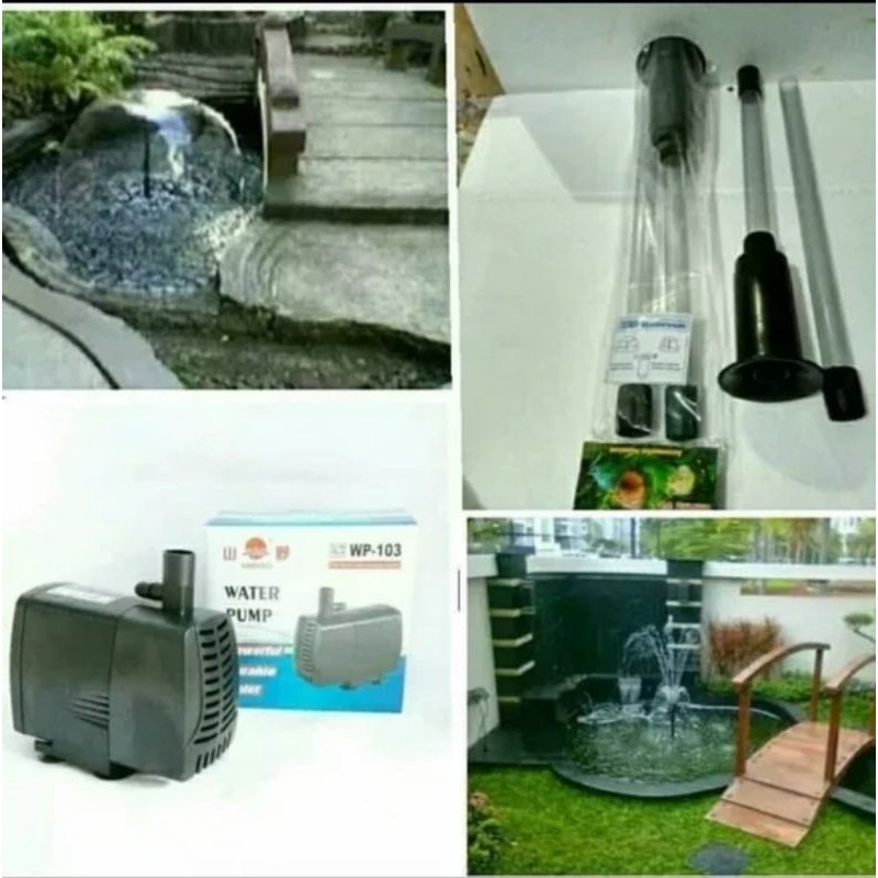 Mesin Fish POND Fountain PACKAGE พร้อมเครื่องจักร + NOZZLE PIPE ...