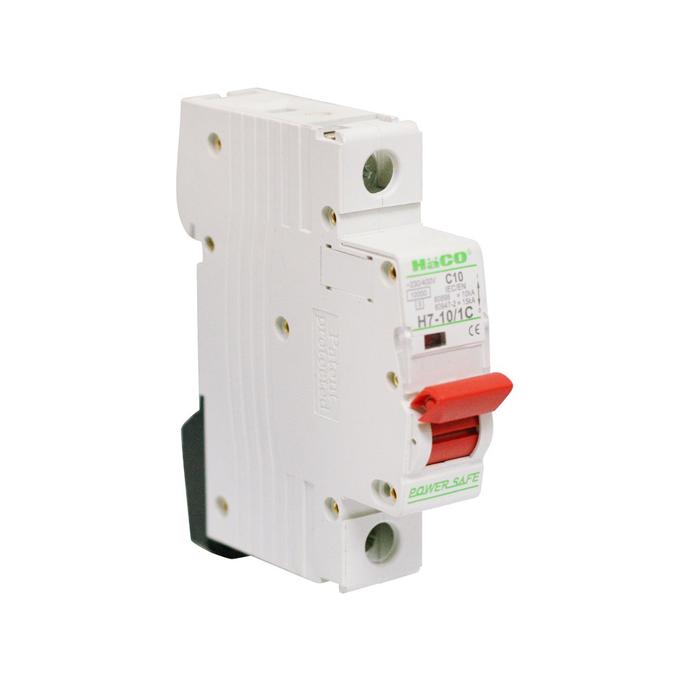 เบรกเกอร์ เบรกเกอร์ HACO H7-10/1C 10A 1P เบรกเกอร์และตู้ไฟ งานระบบไฟฟ้า ...