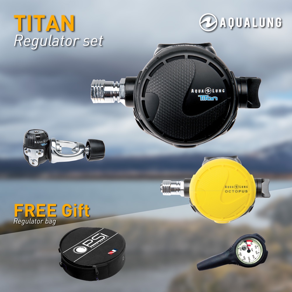 Aqualung REGULATOR SET model Titan Pack (First stage, Second stage ...