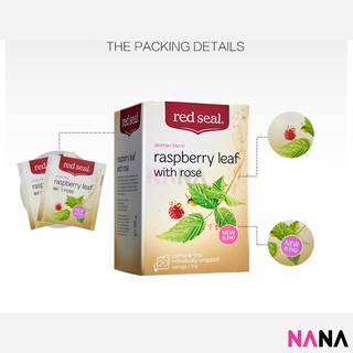 Red Seal Raspberry Leaf Tea 35g (20 Unbleached Teabags) ชาจากใบราสเบอร์ ...
