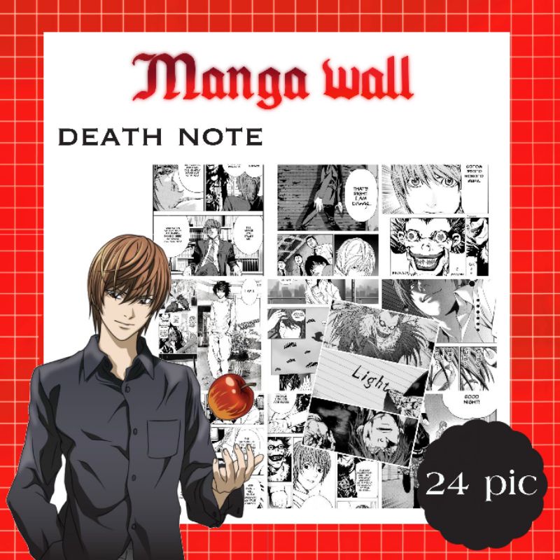 manga wallpaper death note ภาพมังงะ ภาพตกแต่งห้อง | Shopee Thailand