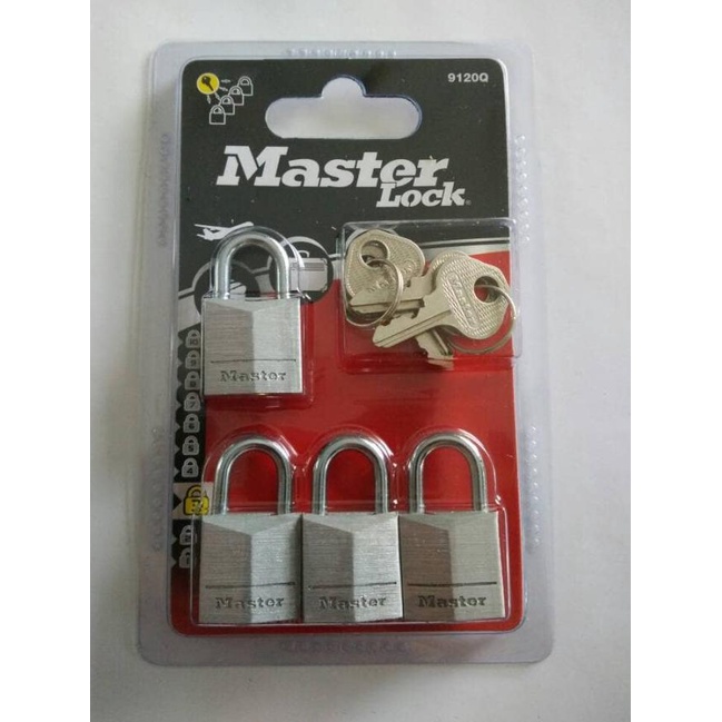 →dz Masterlock กุญแจล็อคกระเป๋าเดินทาง อะลูมิเนียม 4 ชิ้น (9120Qnop ...