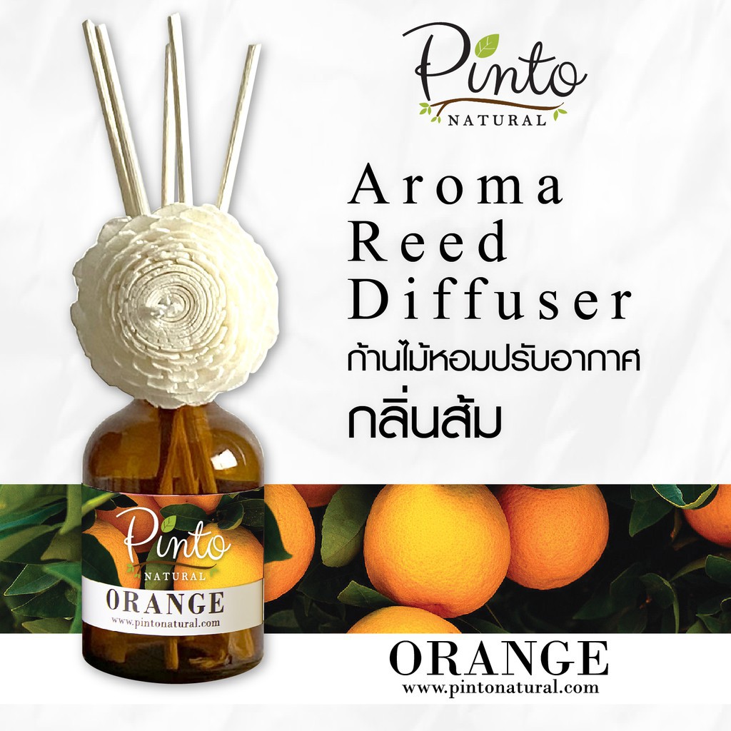 Pinto Natural ก้านไม้หอมปรับอากาศ 50ml Aroma Reed Diffuser มี 26 กลิ่น ...