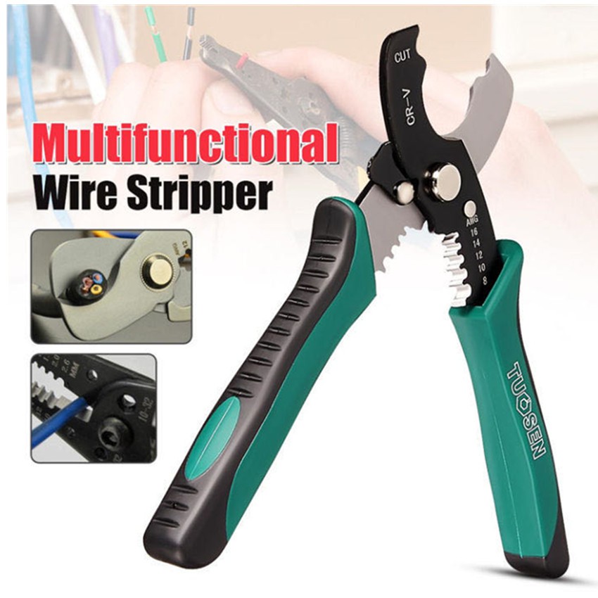 Multi Tool 8 Wire Stripper Cable Cutting Scissor Stripping Pliers ...