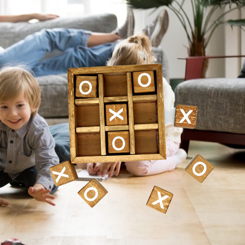 ☑ﺴBUTTY Learn Wooden Noughts and Crosses XOXO Game Family Desktop Game ...