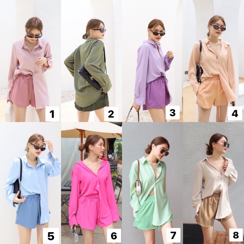 Nudeaholic new in แม่จ๊ะ แม่จ๋า ชุดเซ็ทเชิ้ตคัลเลอร์ฟูลสวยๆ มาแล้วค่า ...