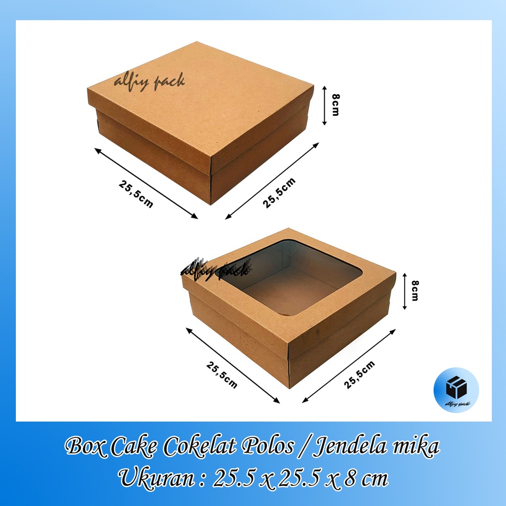 1 แพ็คมี 10 ชิ้น TART CAKE BOXES PLAIN CHOCOLATE / MIKA WINDOW ขนาด ...