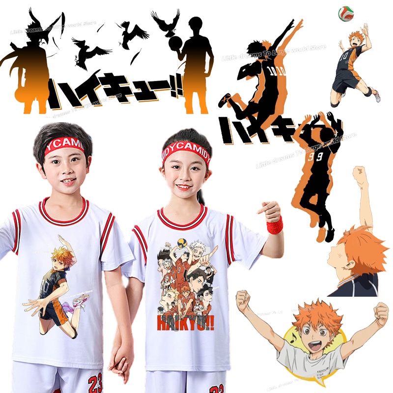 อะนิเมะ Haikyuu แพทช์รีดผ้าล้างทําความสะอาดได้ Creative เสื้อยืด DIY ...