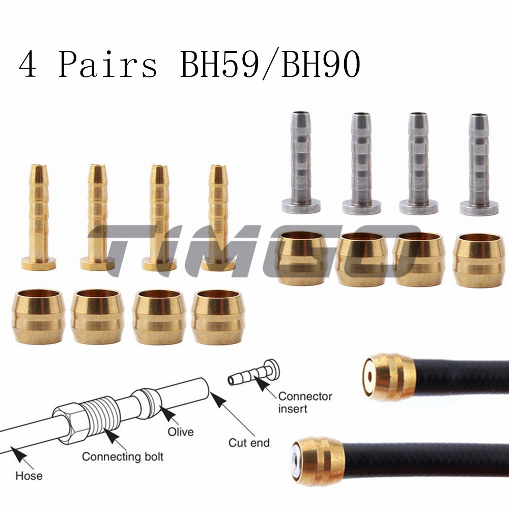 4 คู่ SM-BH59 BH90 Shimano จักรยาน MTB ไฮดรอลิก สายเบรค มะกอก เชื่อมต่อ ...