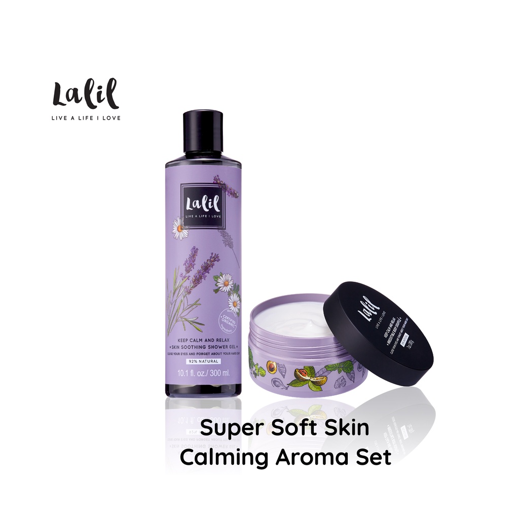 LALIL Super Soft Skin Calming Aroma Set (Keep Calm Shower Gel & Keep ...