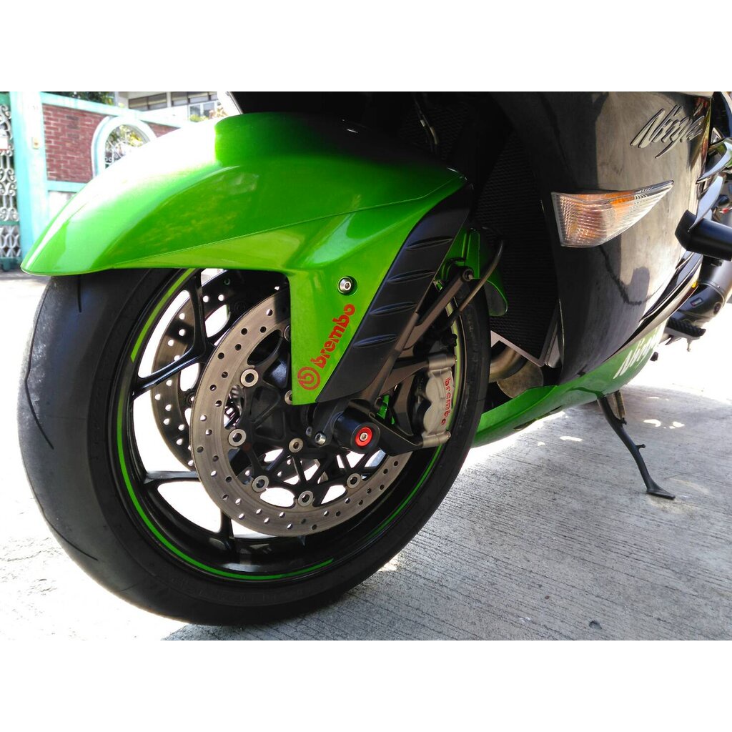 กันล้มล้อหน้า front fork slider Kawasaki ZX14 13 up Mothracing ช่วย ...