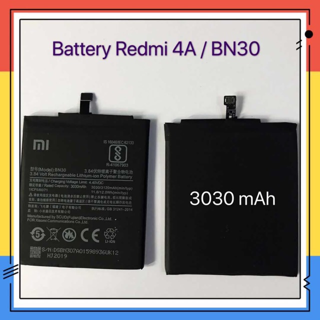 แบตเตอรี่ Battery xiaomi Redmi 4A / BN30 ( 3030mAh) | Shopee Thailand