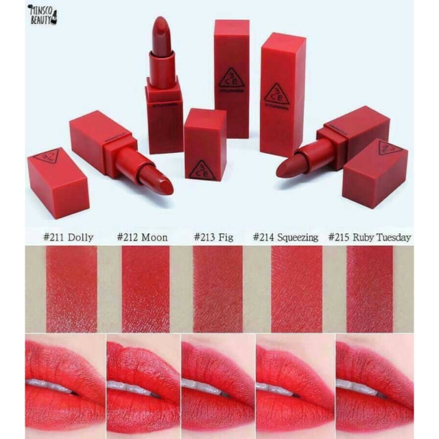 พร้อมส่งคะ 3CE RED RECIPE LIP COLOR คอลเลคชั่นใหม่ล่าสุดจาก 3CE ...