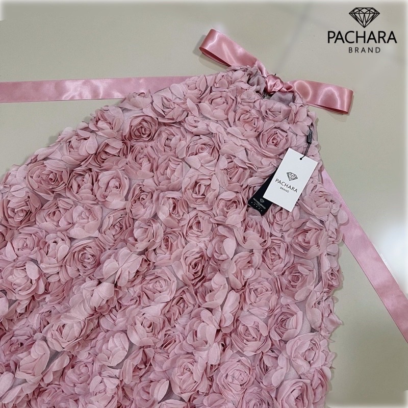 Pachara มินิเดรสแต่งดอก3D ชุดน่ารักฟรุ้งฟริ้ง | Shopee Thailand