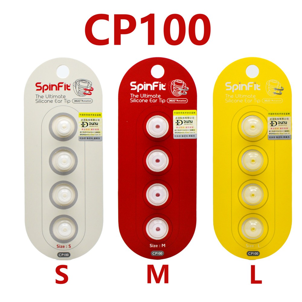 1 Pair(2 pcs) Original SpinFit CP100 In-ear Earphones Patented Silicone ...