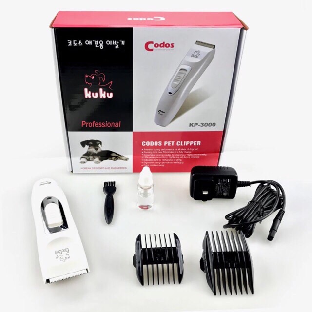 codos KUKU KP-3000 ปัตตาเลียนตัดขนสุนัข ไร้สาย แบบตาเลี่ยน ใบมีดแสตนส ...