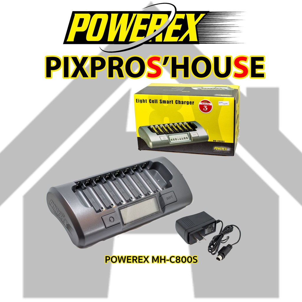 Powerex Smart Charger MH-C800S แท่นชาร์จ 1-8 ก้อน 2 ชม. แยกอิสระ ...