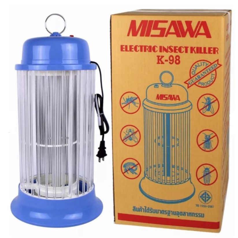 MISAWA K-98 โคมไฟดักยุง แมลง เครื่องล่อยุง แมลง ใช้หลอด Black Light เป็นตัวล่อยุงและแมลง ...
