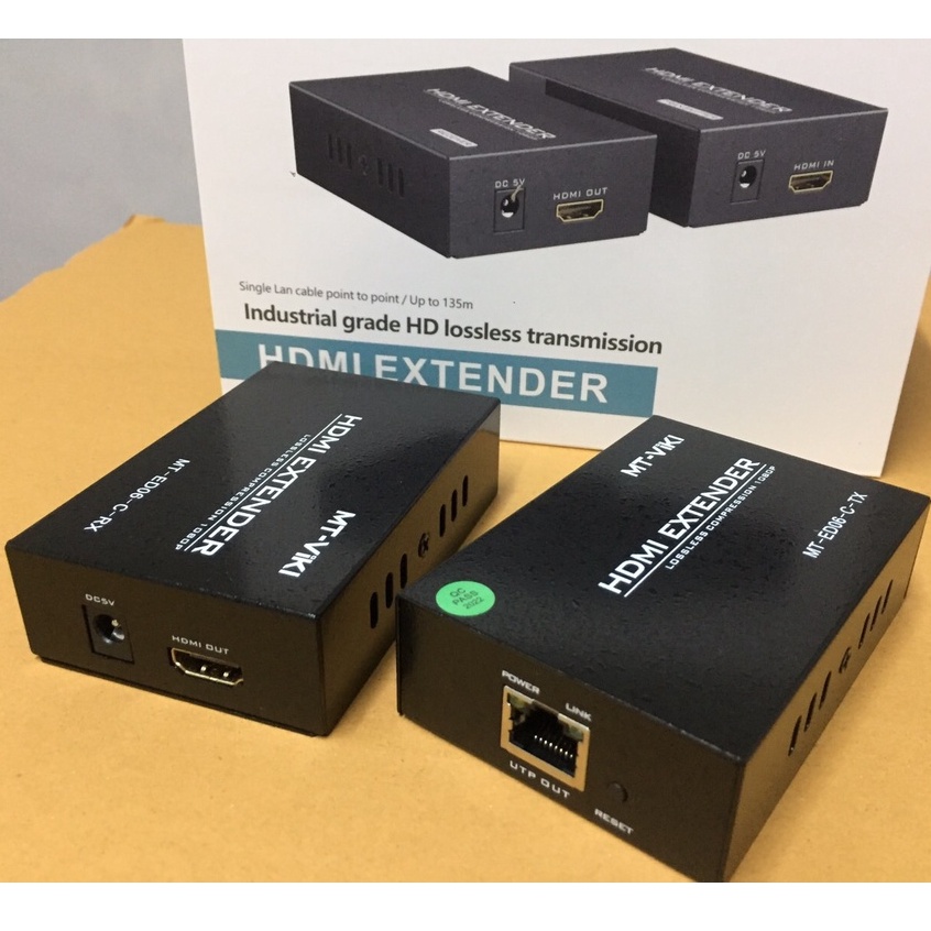 HDMI Extender ต่อสัญญาณ HDMI ระยะทาง 135 เมตรด้วยสาย CAT5E/6 Supports ...