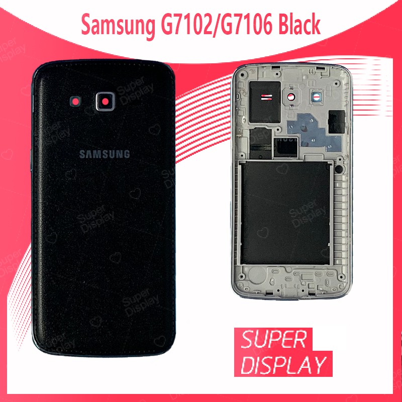 Samsung Grand 2 G7102/G7106 อะไหล่บอดี้ เคสกลางพร้อมฝาหลัง Body For Samsung grand2 g7102/g7106 ...