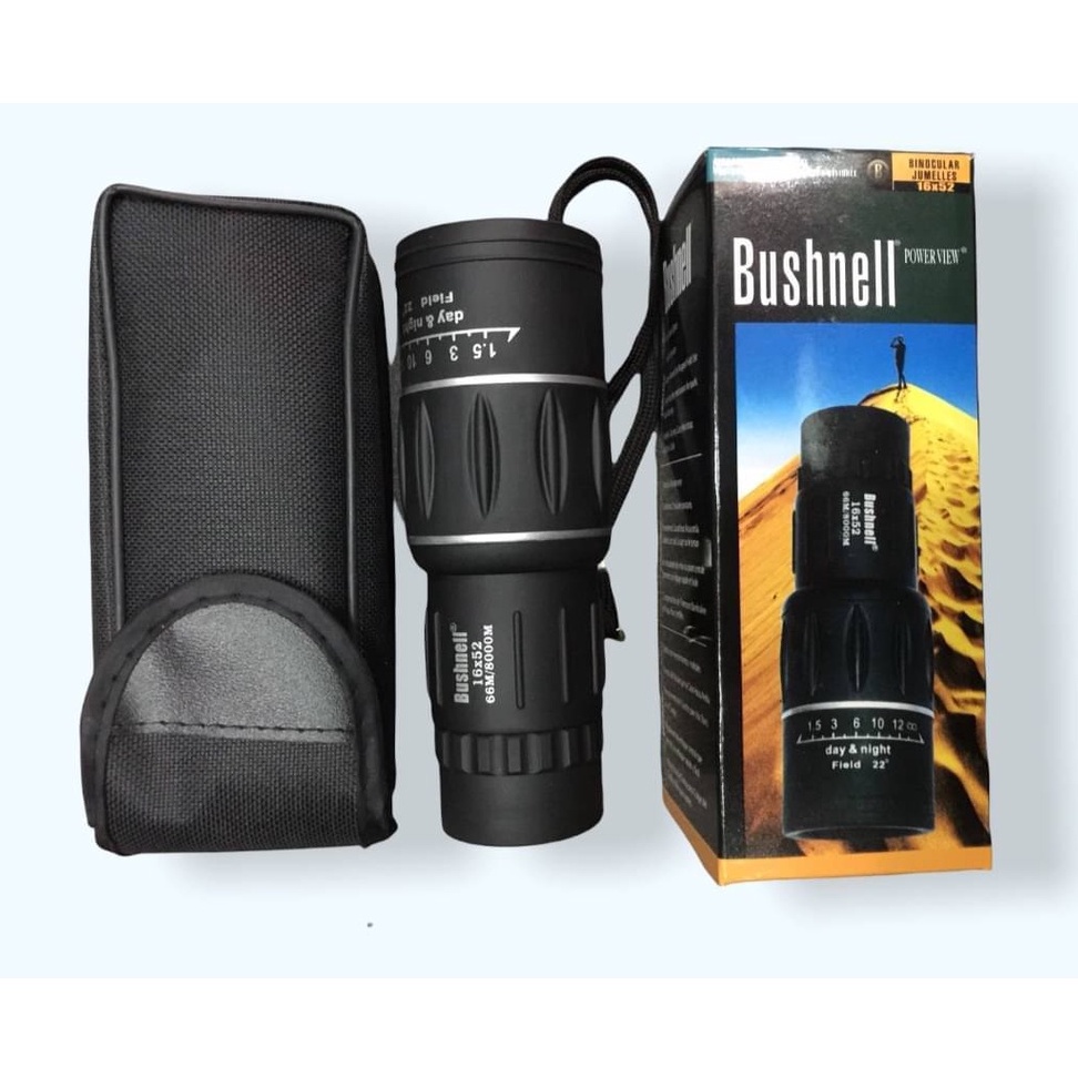 กล้องส่องทางไกลตาเดียวBushnellขนาด16x52 Dual Focus 16x ซูม 66M / 8000M ...