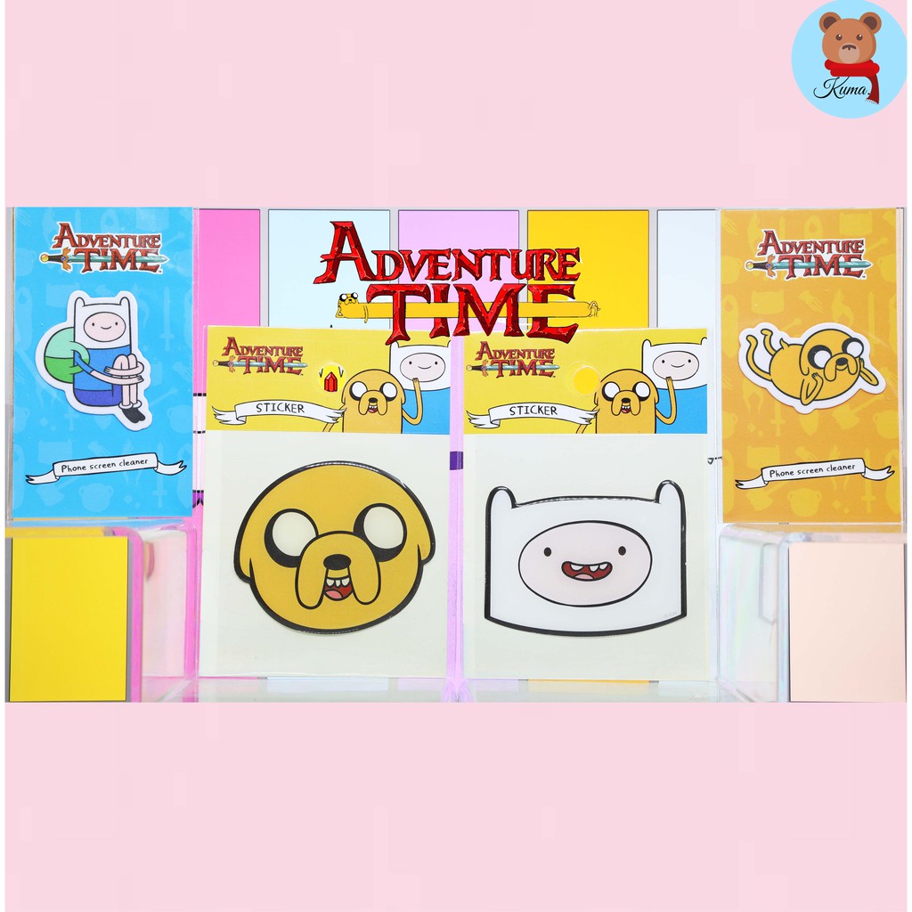 Adventure time phone laptop sticker & phone screen cleaner สติ๊กเกอร์ ...