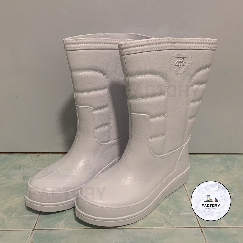 รองเท้าบู๊ท อย่างเบา กันน้ำ ยาว 13นิ้ว ยี่ห้อ Red Apple สีขาว SK103 | Shopee Thailand