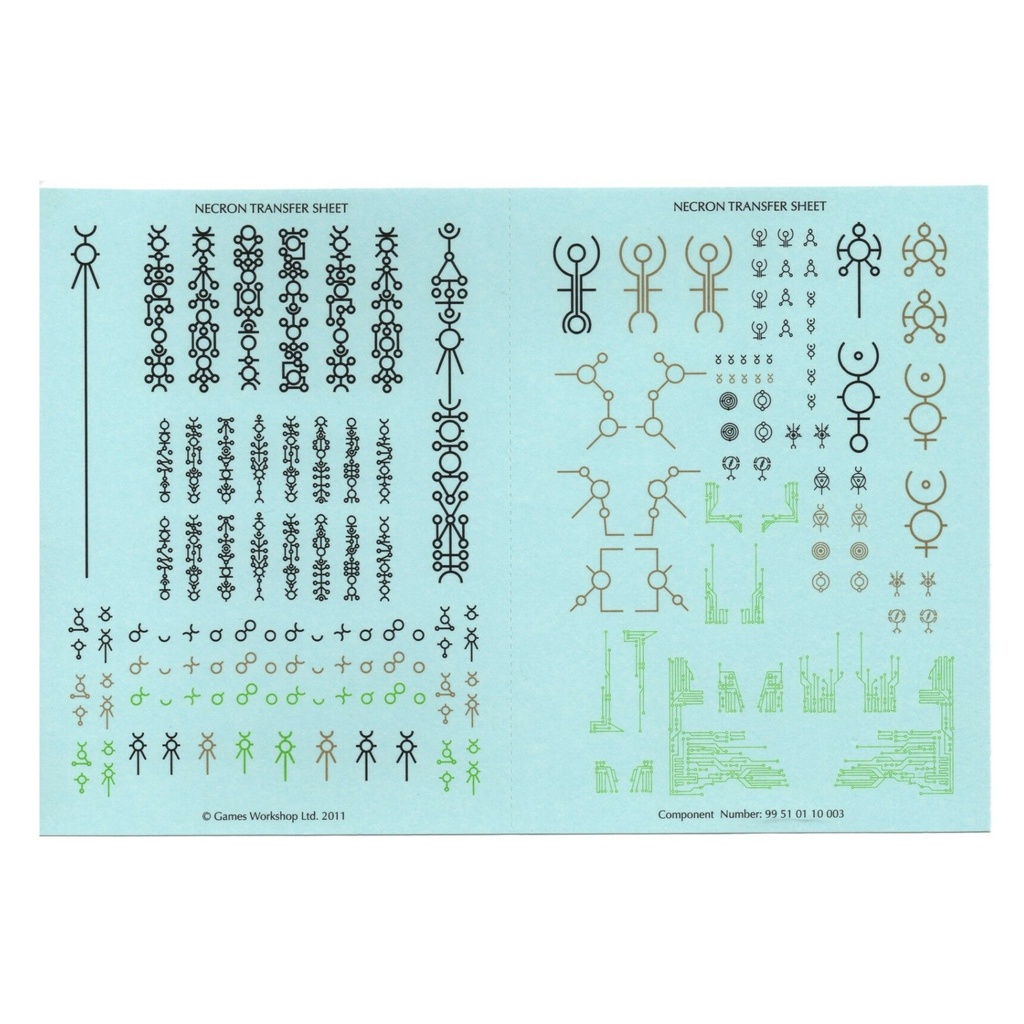 Necrons - Transfer Decal Sheet - Warhammer 40,000 40k Necron Sticker ...