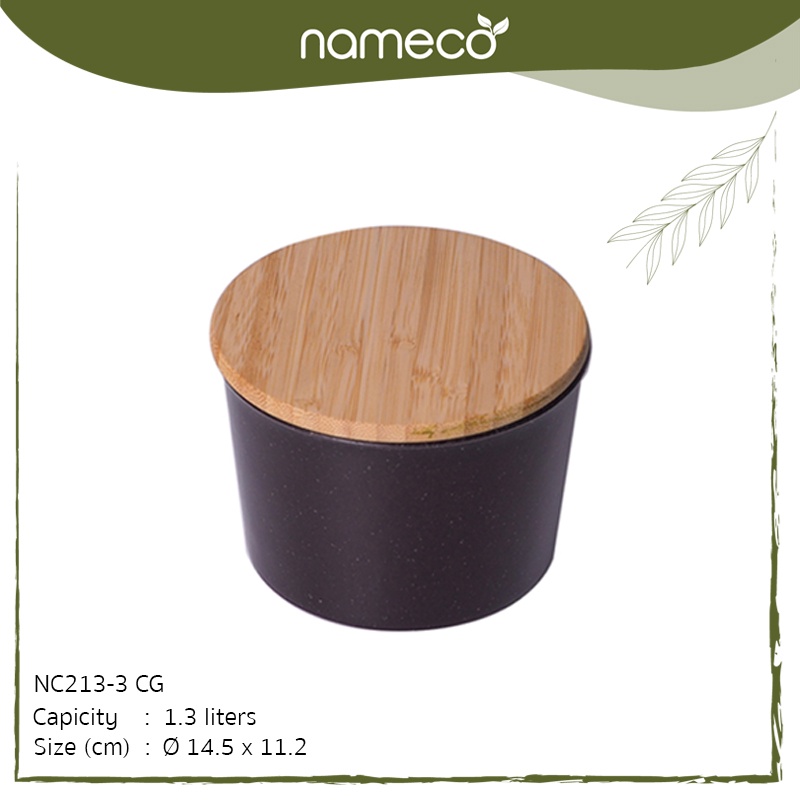 Nameco รุ่น NC213-3 CG Eco Friendly กระปุกผสมกากกาแฟธรรมชาติ+ฝาไม้ ...
