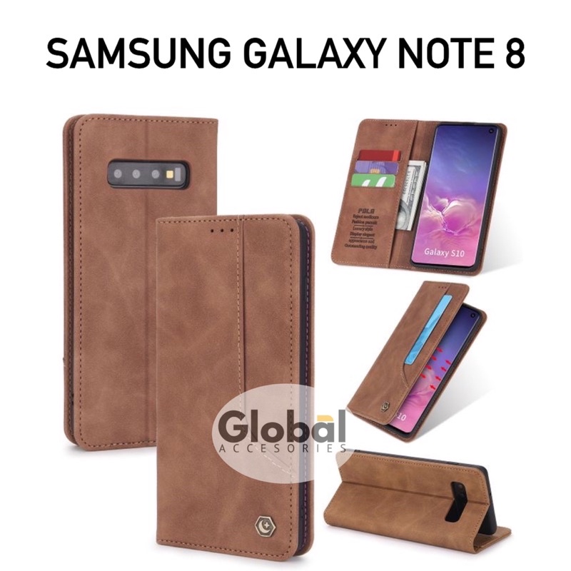 FLIP CASE Samsung Galaxy Note 8 กระเป๋าสตางค์หนังพับลายยืน CASE cover ...