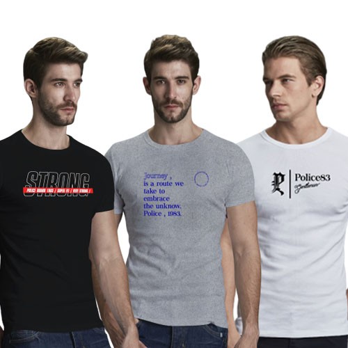 Police Bigsize เสื้อยืดคอกลม ทรง Slim fit พอดีตัว สีขาว,ดำ,เทา, ใส่ได้ทั้งผุ้ชาย/ผู้หญิง ( รหัส ...