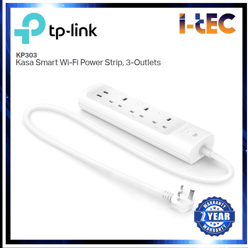 Tp-link KP303 Kasa รางปลั๊กไฟอัจฉริยะ Wi-Fi 3 ช่อง | Shopee Thailand
