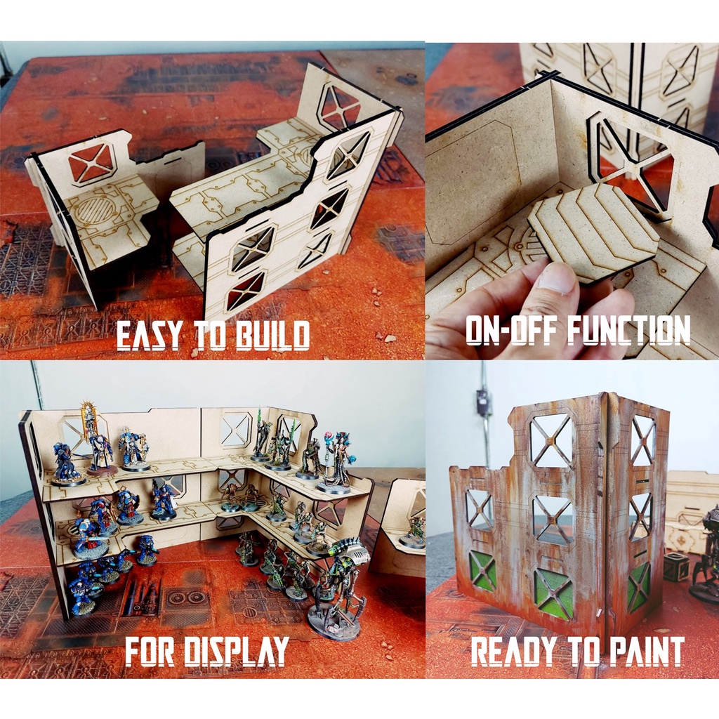 Building Terrain MDF (spec 40k&killteam) STRIKE FORCE COMBO SET ...