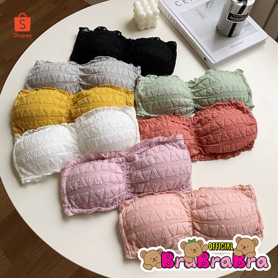 🧸💦𝑩𝒓𝒂𝑩𝒓𝒂𝑩𝒓𝒂⛱️🧸 บรา เกาะอกไสตล์เกาหลี สีพาสเทล มีตะขอหลัง #bra-133 ...