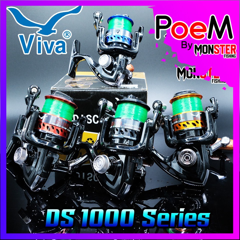 รอกสปินนิ่ง VIVA DISCOVERY DS1000 (GOLD/BLACK/BLUE/RED) | Shopee Thailand