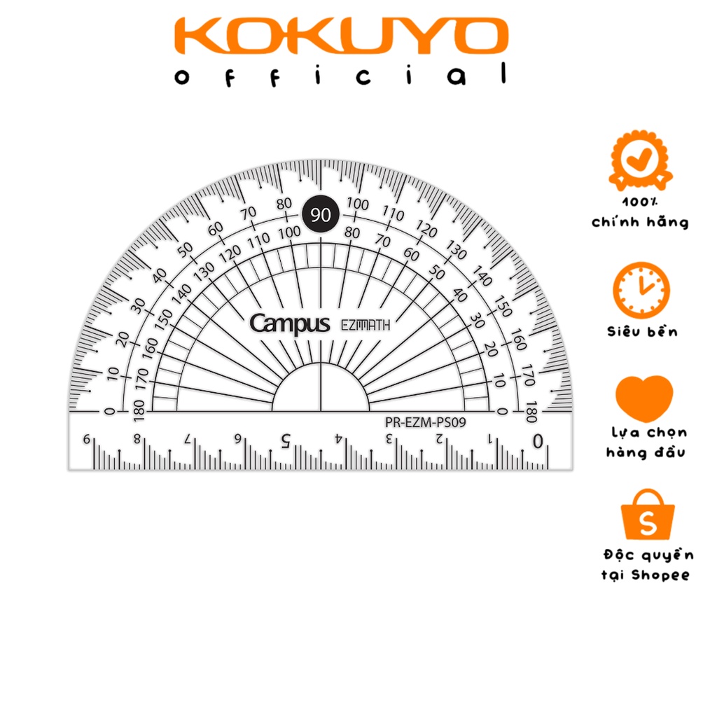 เครื่องวัดมุมพลาสติกโปร่งใสของวิทยาเขต Ezmath | Shopee Thailand