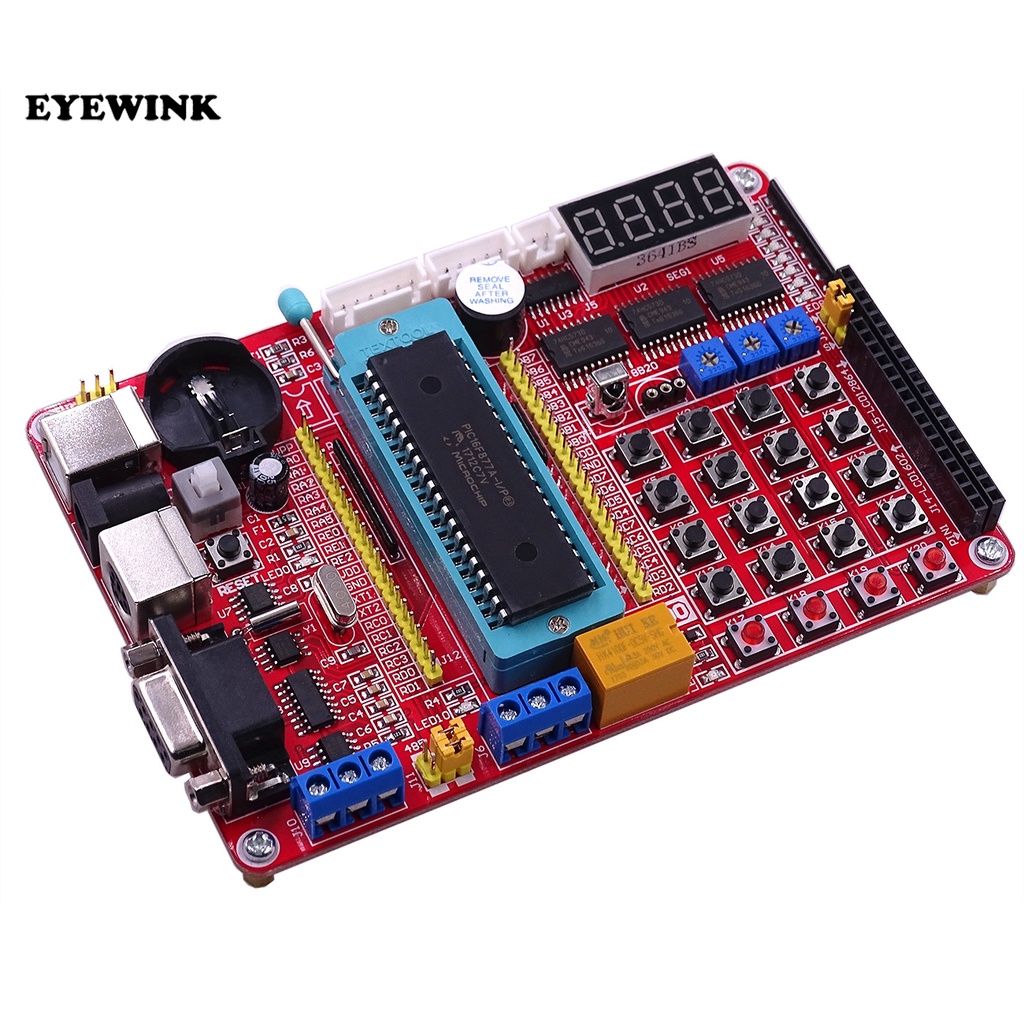 PIC MCU development Mini System PIC Development Board + Microchip PIC16F877A + USB Cable ...