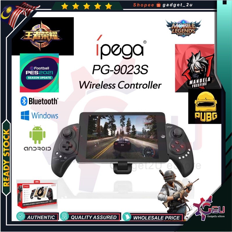Ipega PG-9023S เกมแพดควบคุมเกม แบบไร้สาย บลูทูธ ยืดหดได้ | Shopee Thailand