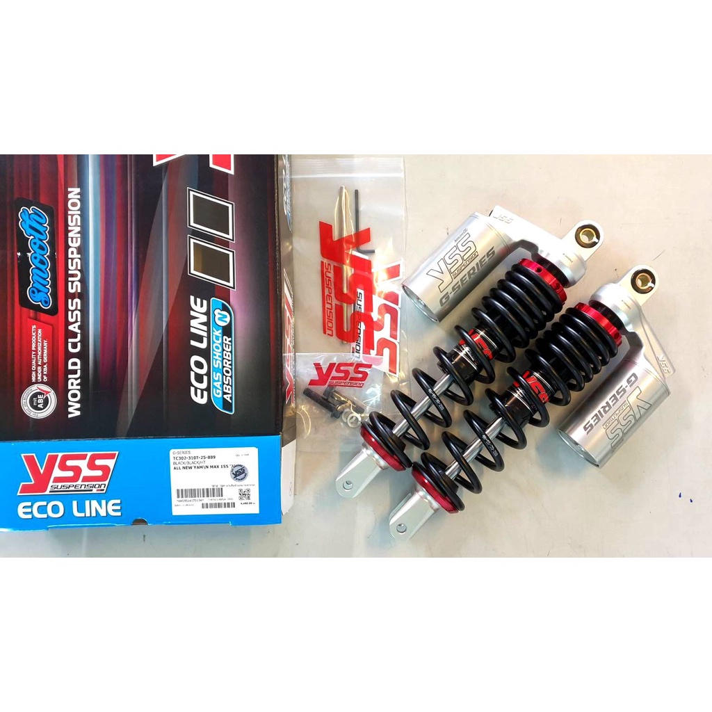 โช้ค YSS Nmax 155 โฉม 2020-2022 G Series 310 mm สปริงดำ กระปุกเงิน ...