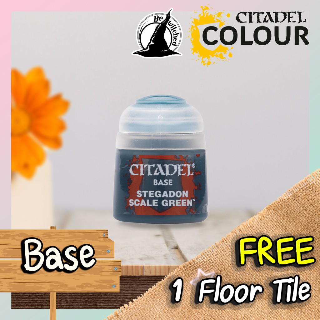 (Base) STEGADON SCALE GREEN : Citadel Paint แถมฟรี 1 Floor Tile | Shopee Thailand