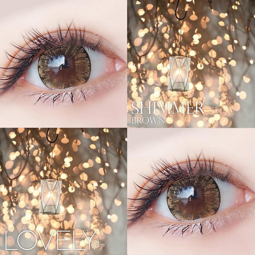 คอนแทคเลนส์ ขนาดบิ๊กอาย ลายเกร็ดหิมะ Shimmer Brown / Gray (Lovelylens ...