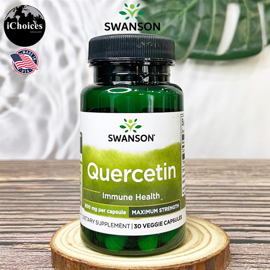 [Swanson] Quercetin Maximum Strength 800 mg 30 Veggie Capsules เควอซิ ...