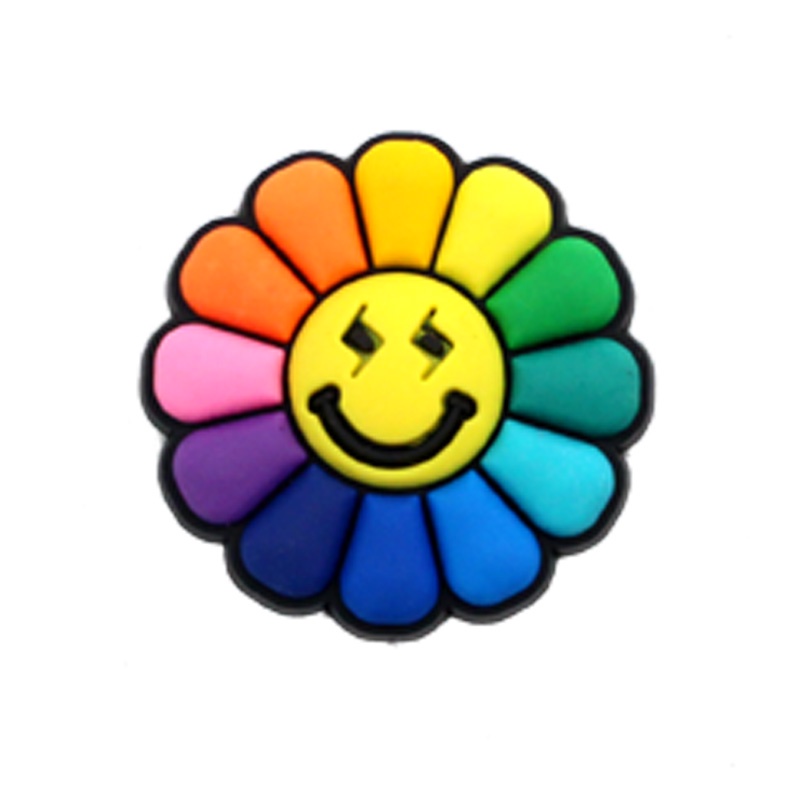 Shoe charms 1pcs Crocs Pin ลายการ์ตูน น่ารัก ลายผีเสื้อดอกทานตะวัน Jibbitz diy accessories ถอด ...