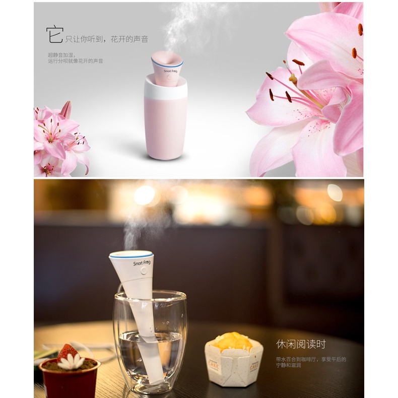 เครื่องเพิ่มความชื้นอากาศ ทำไอน้ำเครื่องทำไอ ฟอกอากาศ Smart Frog Mini ...