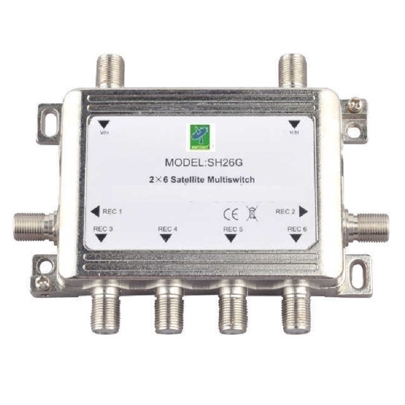 Mastersat Multi Switch 2x6 สำหรับเพิ่มจุดดู เครื่องรับดาวเทียมระบบจาน C ...